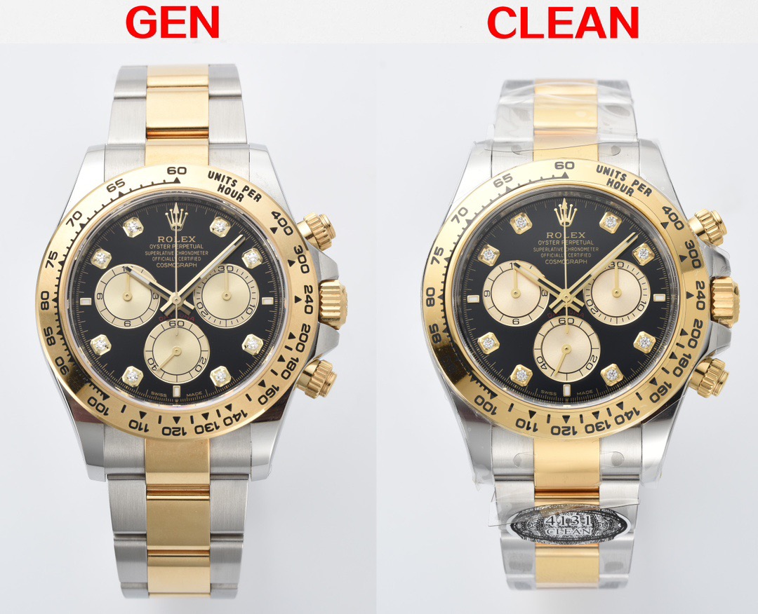 Real vs. Replica Comparison: CLEAN Factory Rolex Daytona 126508 Review ...