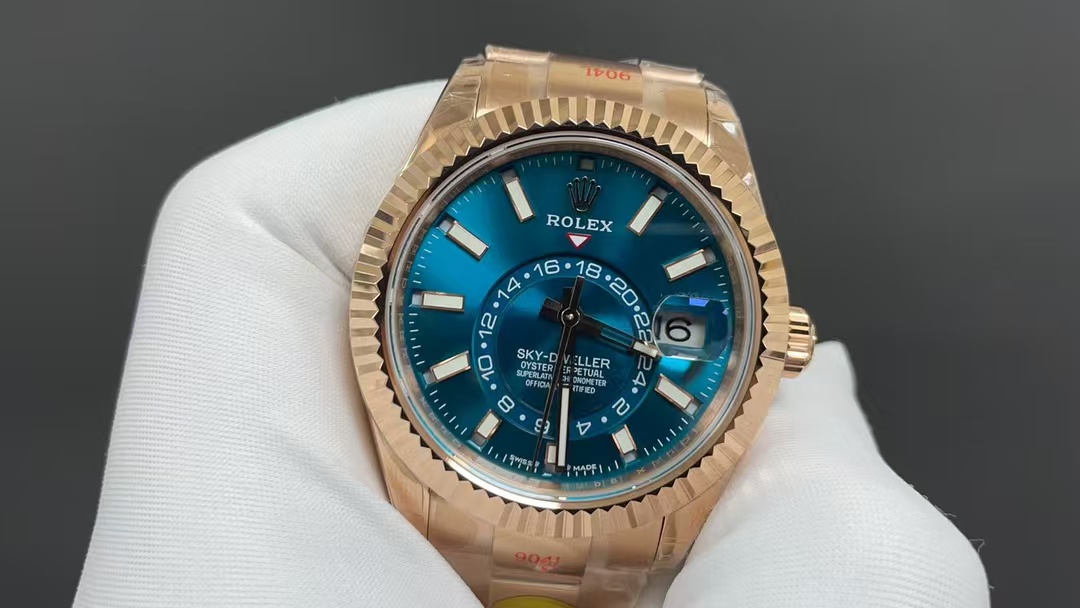 Noob Factory Rolex Sky-Dweller 336935 Review: Teal Dial, Rose Gold, and ...