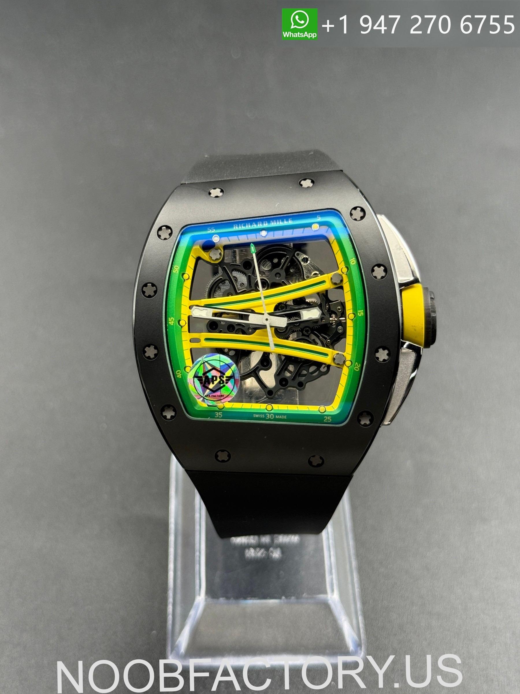 APS Factory Richard Mille RM61-01 50.23x42.70mm Black Ceramic Super ...